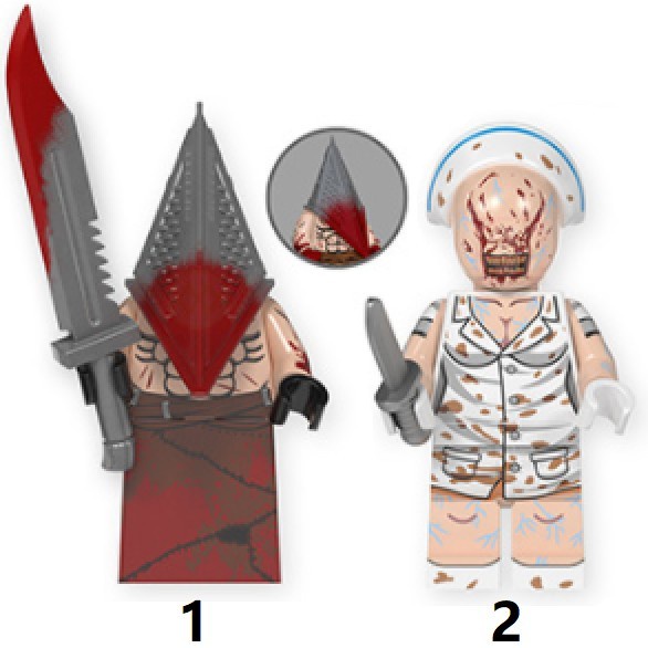 Silent Hill Pyramid Head Sankaku Atama Dark Nurse Minifigure Lego ...
