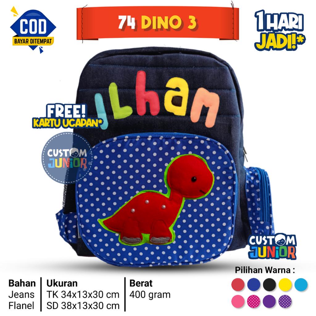 74 DINO 3 Character school backpacks for elementary school boys and ...