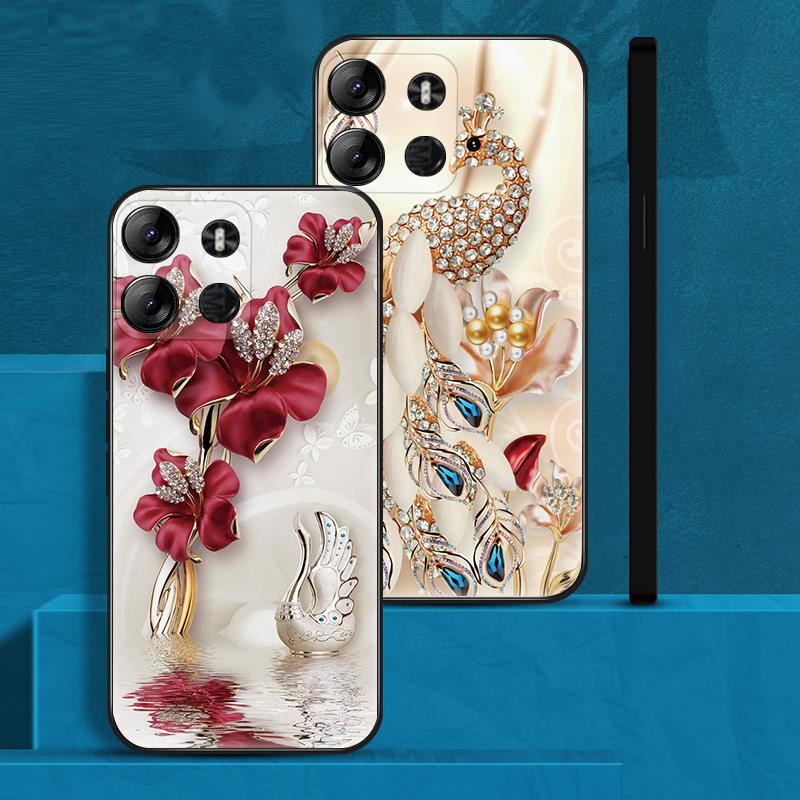 Flower Peacock Infinix Tecno Spark Go 2023 Tecno POP 7 Pro BF7 Smart 7 ...