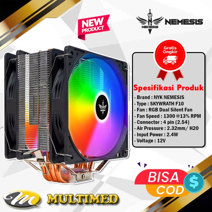 Cooling Fan Processor NYK Nemesis SKYWRATH F10 | Shopee Philippines