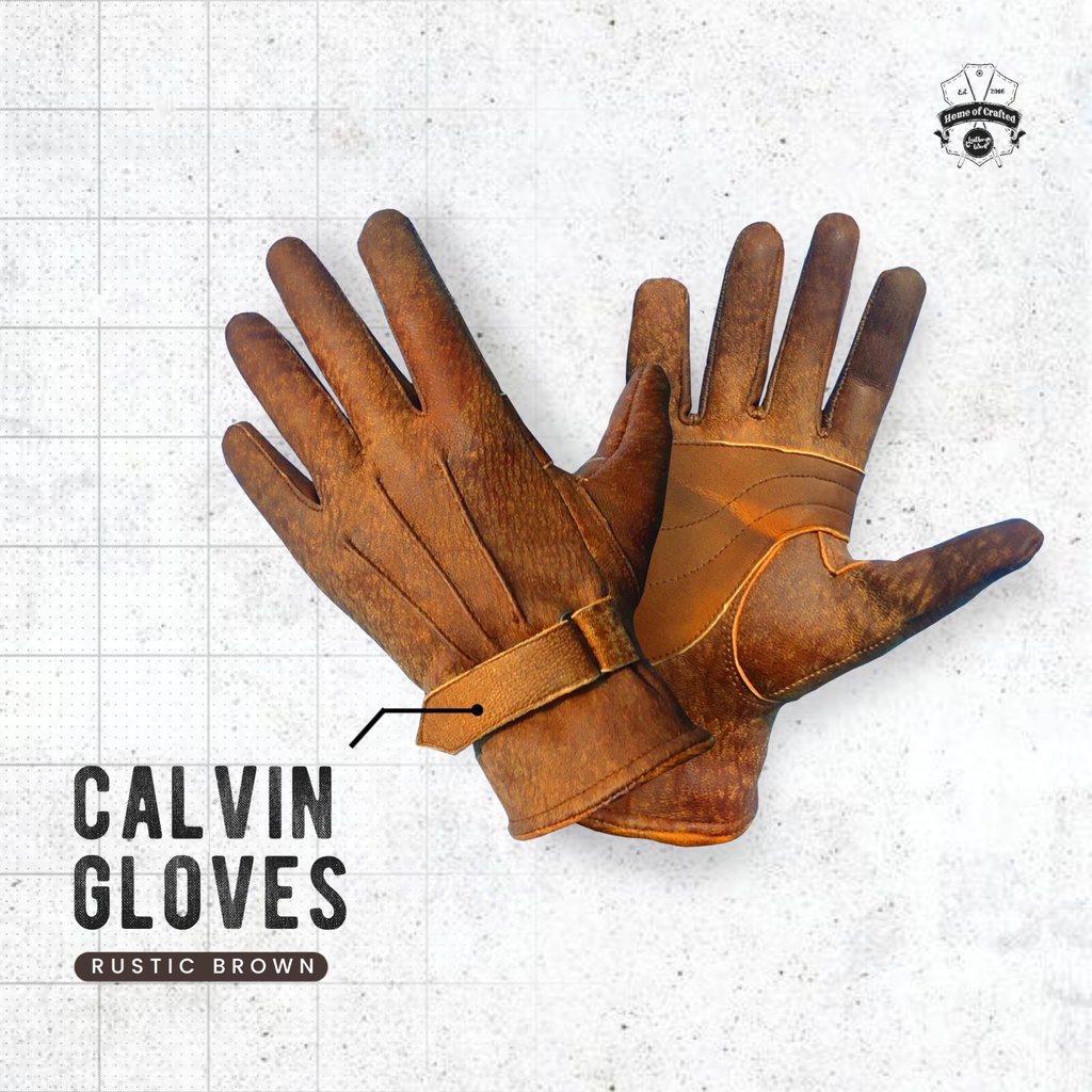 Calvin Rustic Genuine Leather Gloves. Calvin Rustic Leather Gloves ...