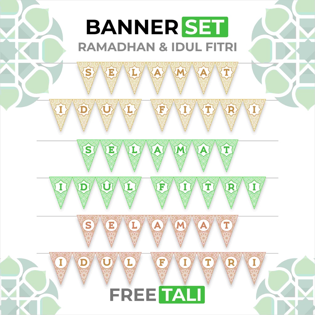 Bunting flag Banner Set Fasting Decoration For Eid Al-Fitr Ramadan ...