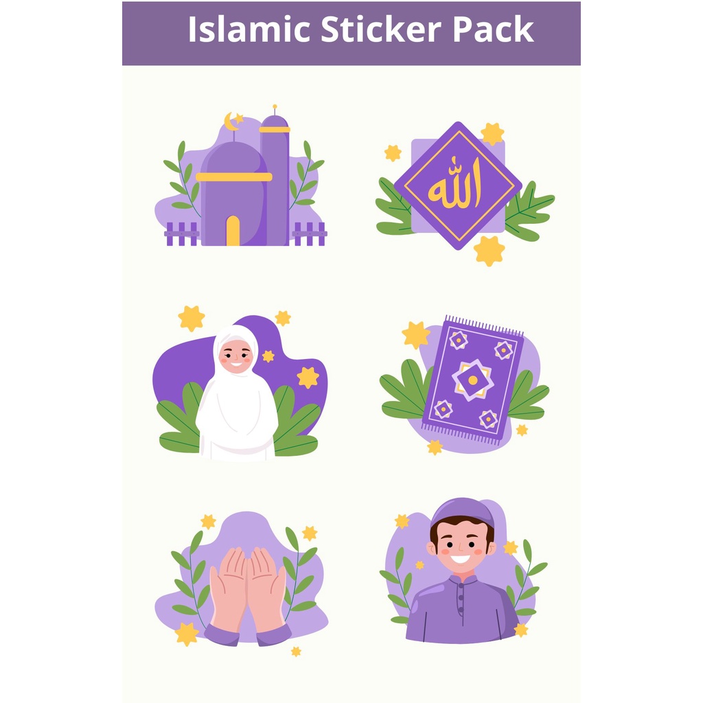 UNGU Purple Islamic aesthetic Sticker | Shopee Philippines