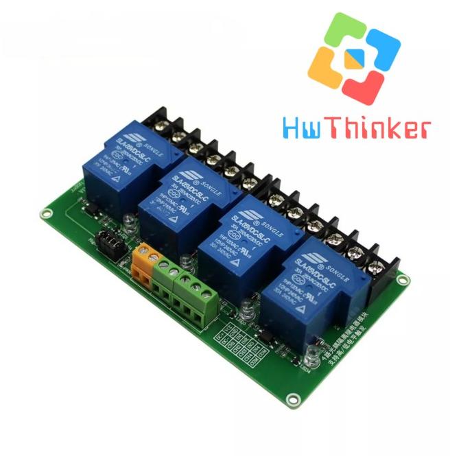 Relay Board Module 4ch channel 5V 12V 24V 30A Opto Active High Low ...