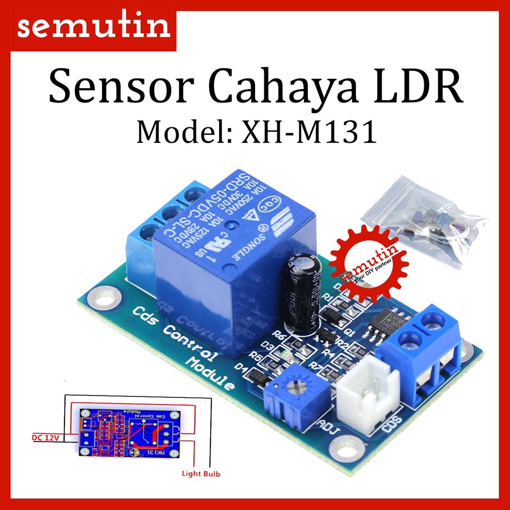 CAHAYA Ldr XH-M131 Light Sensor/Switch Relay 5V 12V 24V M131 Automatic ...