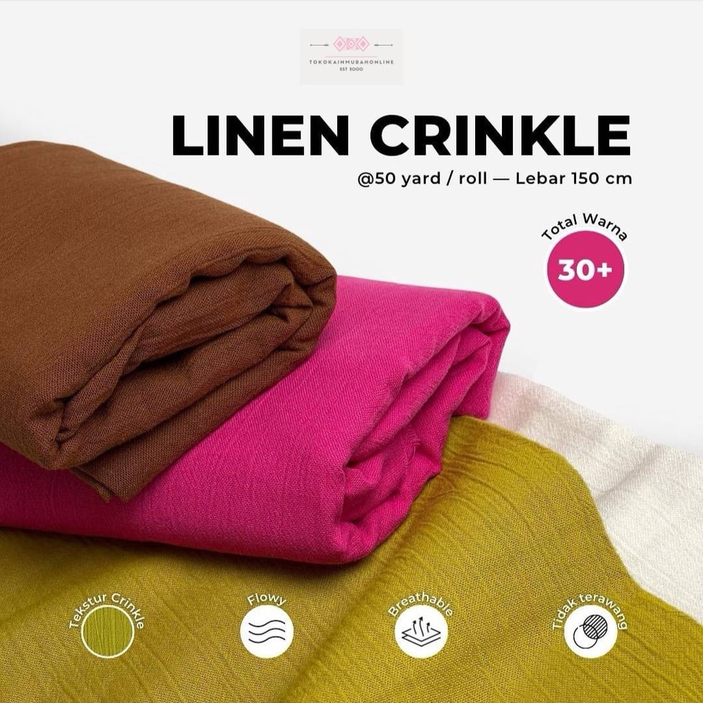 Polo Linen Crinkle Fabric Original Airflow Super Silk Premium Ultra ...