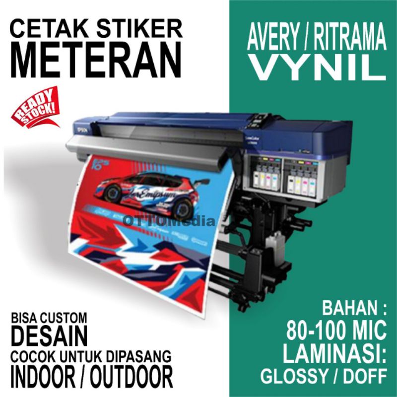 MESIN Print Vinyl Sticker Meter AVERY RITRAMA 3M CUSTOM INDOOR Machine ...