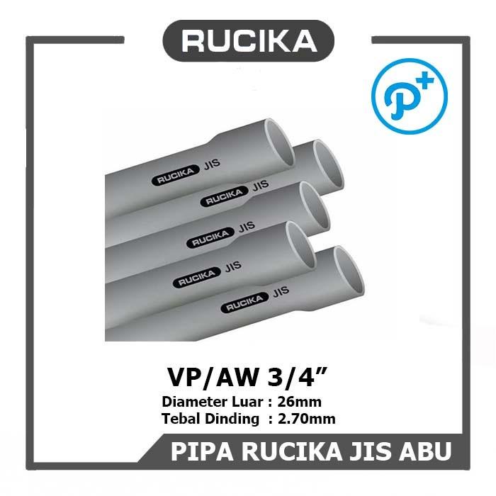 Rucika Gray Pvc Pipe Pipe Jis Vp Aw 3/4" 3/4 Length 4m | Shopee Philippines