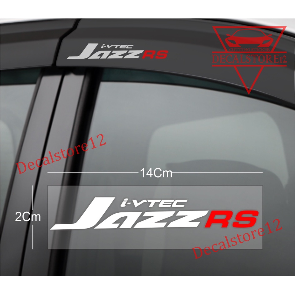 Honda jazz Car sticker sticker cutting Gutter sticker i-vtec jazz rs ...