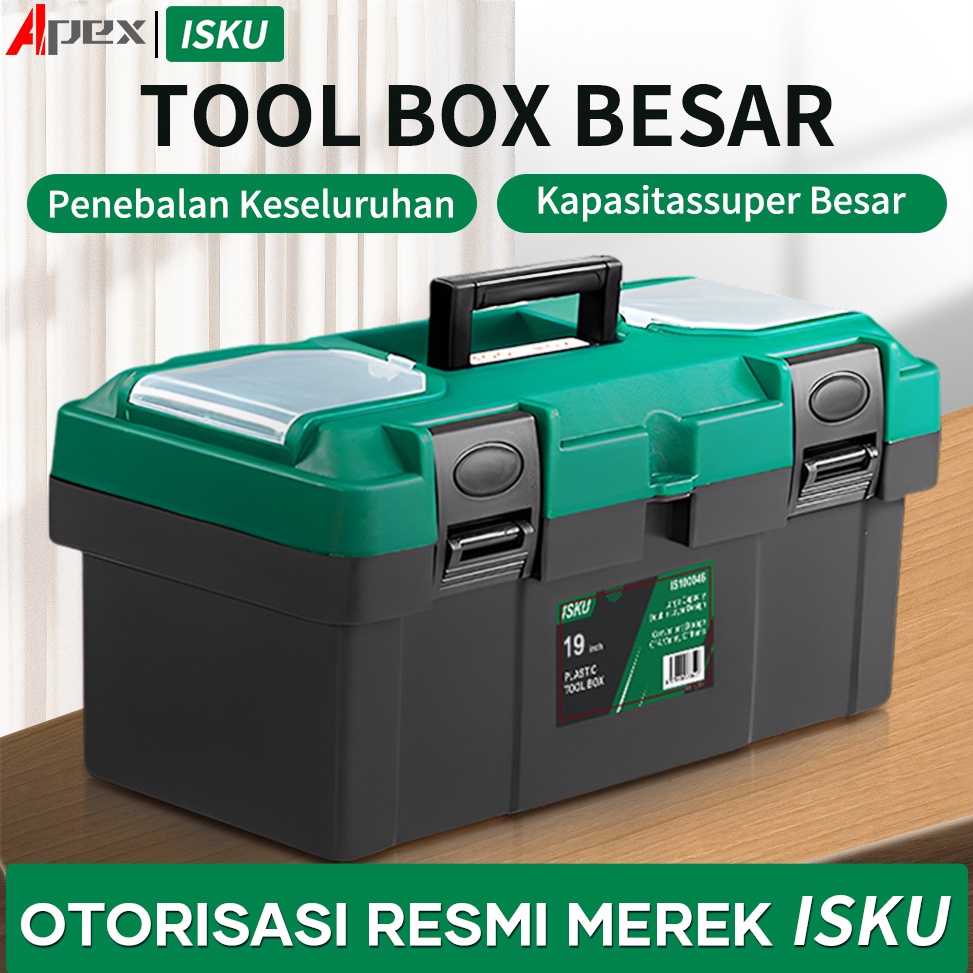 .. ISKU Large plastic tool box 14 15 17 18 19 20 inch toolbox stainless ...