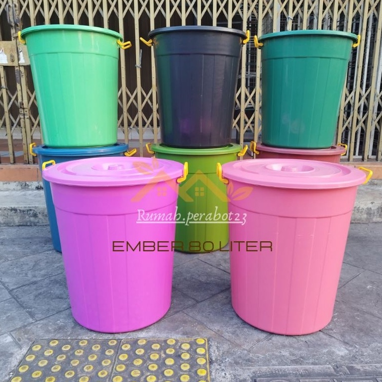 Plastic Water Bucket+80 Liter Color Lid/Jumbo n Large Plastic Bucket ...