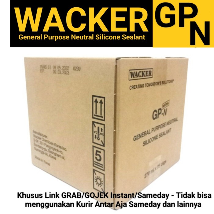 Glass Glue/Silicone Sealant Wacker Gp-Neutral Grab Only) | Shopee ...