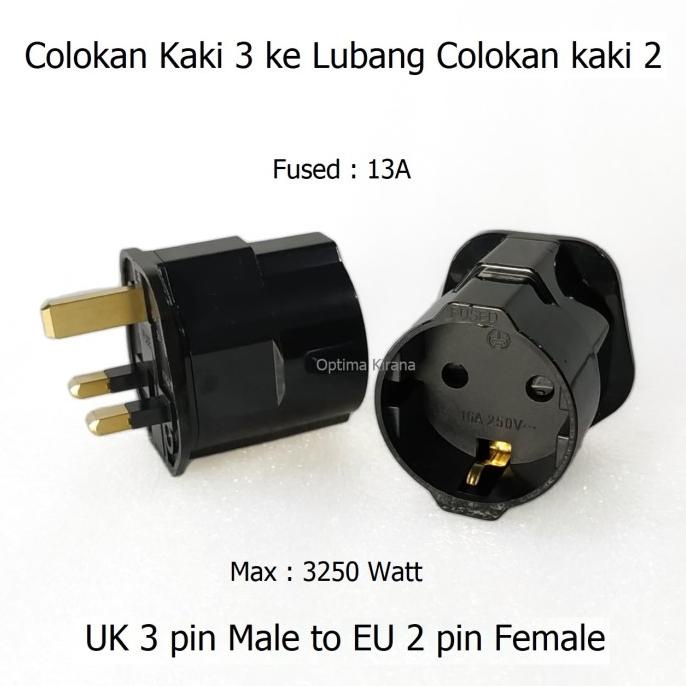 Over Plug 3 Legs Plug Uk Plug Fused To Eu 2-foot Hole 16A 250V Limited ...