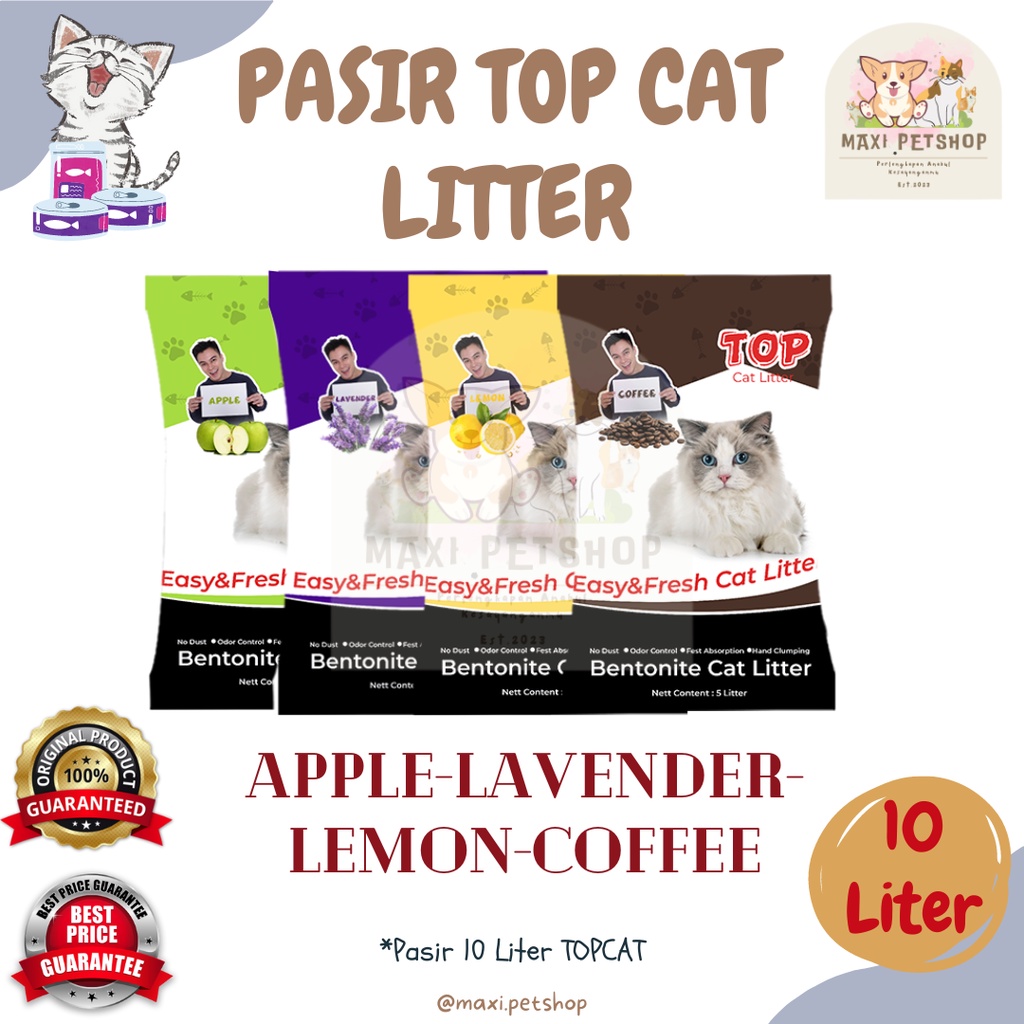 TOP CAT LITTER COLLECTED CAT SAND 10L | Shopee Philippines