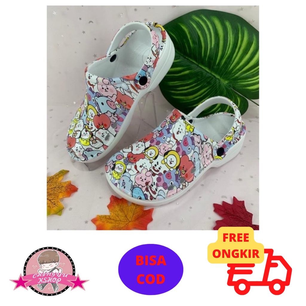 (HOK) ADULT CHILDREN'S BAIM SANDALS WITH BTS BT21 MOTIF SIZE 19-40 ...