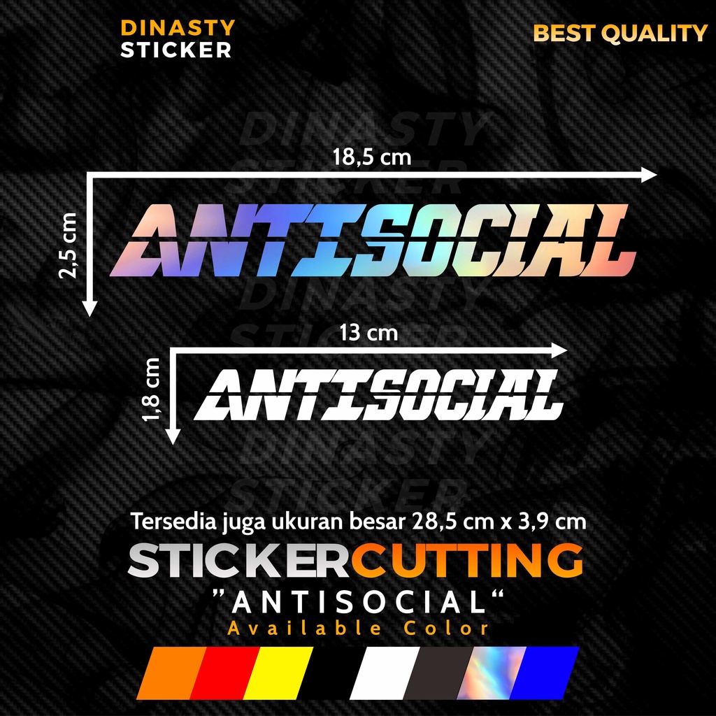 Antisocial VIRAL CUTTING STICKER STICKER | Shopee Philippines