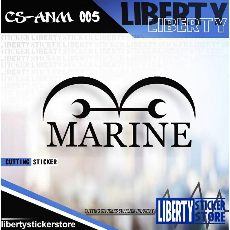 One Piece Marine Sticker | Cutting Sticker Marine One Piece | Free To ...