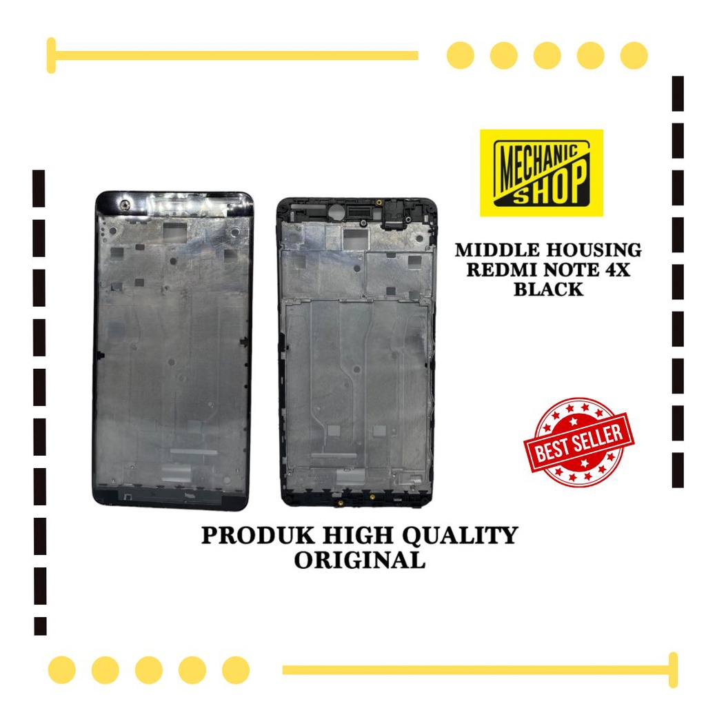 FRAME LCD / MIDDLE HOUSING XIAOMI REDMI NOTE 4X BLACK | Shopee Philippines