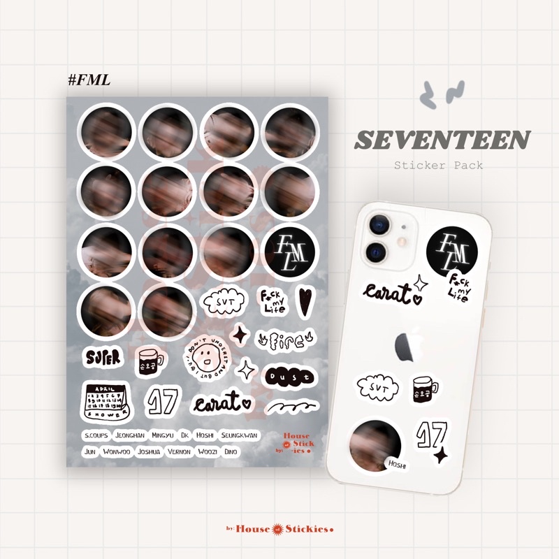 Kpop SEVENTEEN FML Album Edition Sticker (Fanmade/) | Shopee Philippines