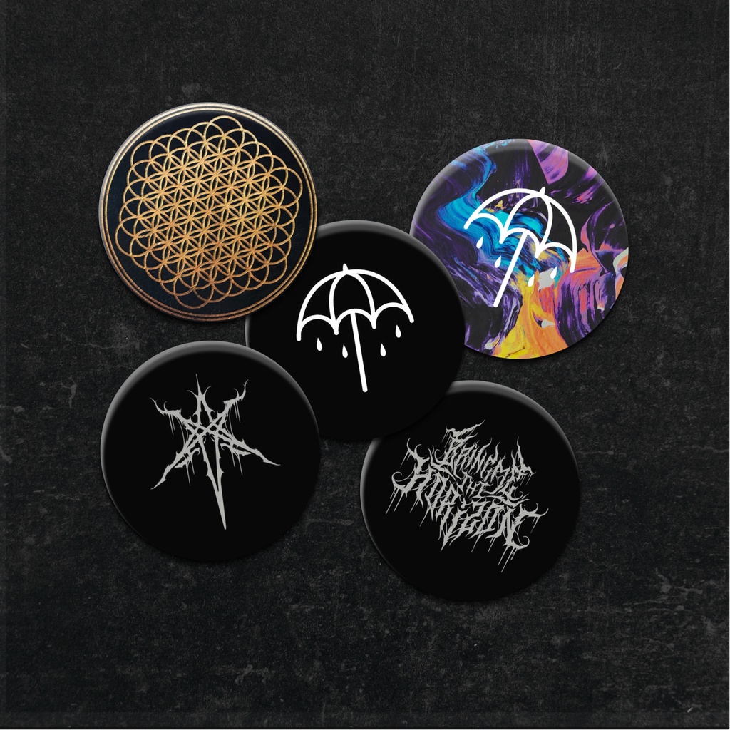 Pin Button Bmth Bring Me The Horizon Band Metalcore Shopee Philippines