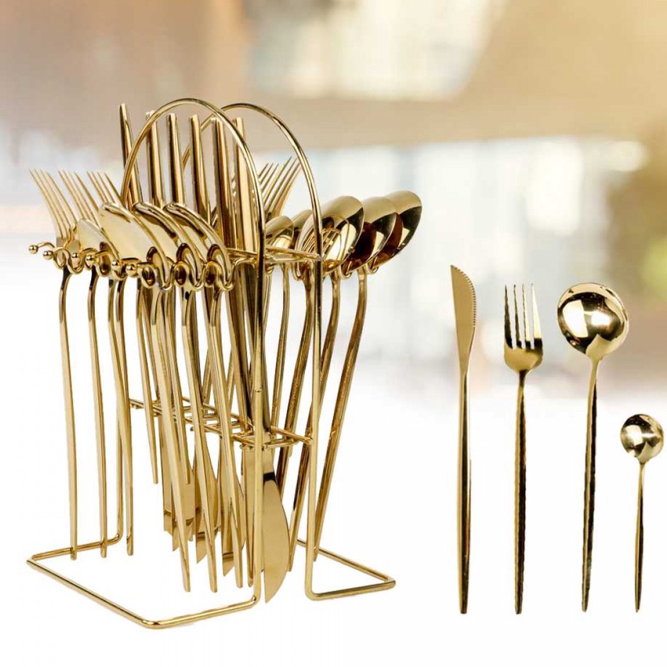 _CTs Set Cutlery Elegant Cutlery Set Stainless Steel 24PCS - M1013 j ...