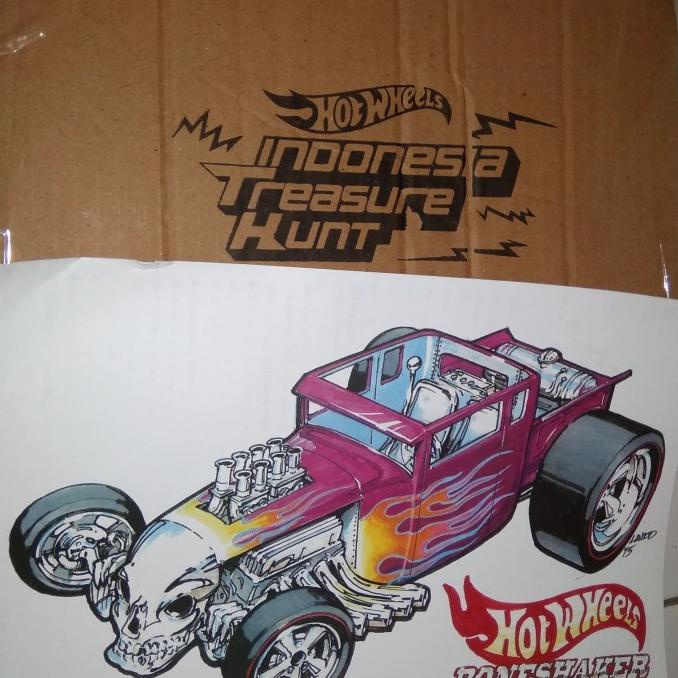 Hot Wheels Poster Boneshaker Official ITH Bone Shaker Treasure Hunt HW ...