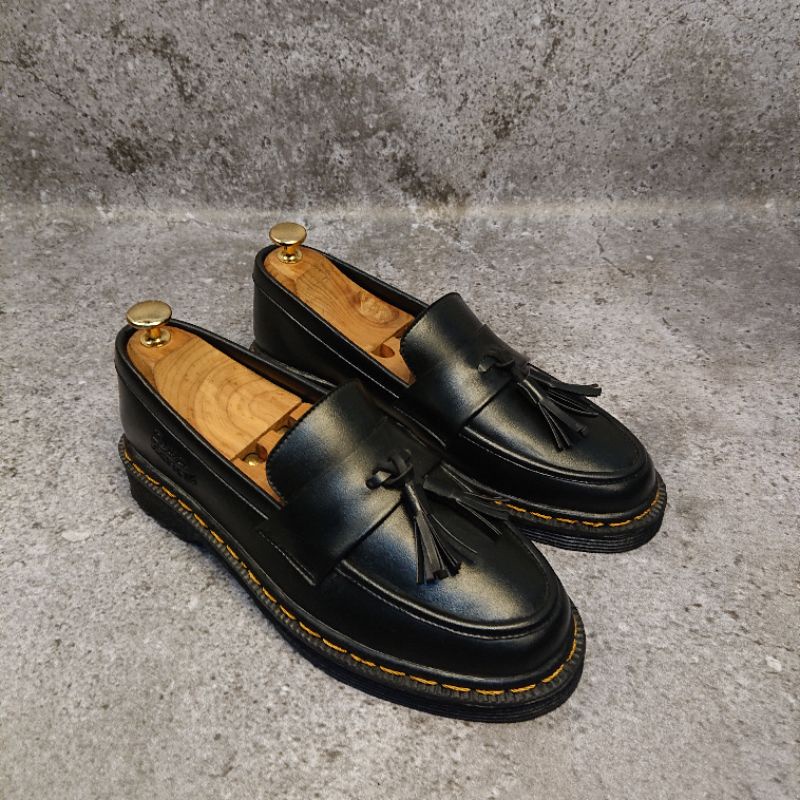Docmart Penny Loafers Fullblack Shoes slip-on shoes men's formal shoes ...