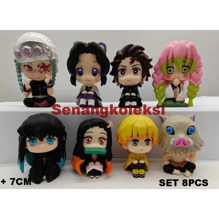 Kimetsu No Yaiba Demon Slayer Figure Set 6pcs Medium Size | Shopee ...