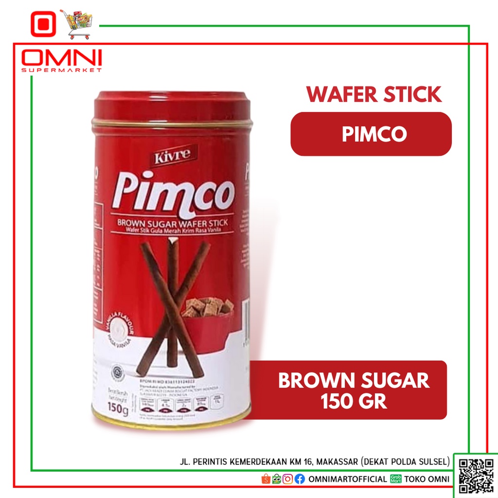 Pimco Wafer Stick Brown Sugar 150 Gr | Shopee Philippines