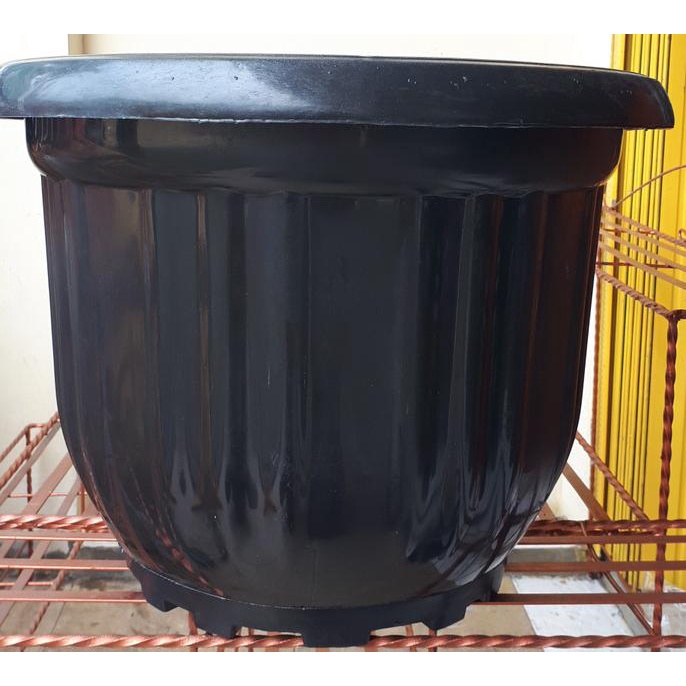 8.8 Pots 50 Gloria Black / Plastic Pots 50 Black / Large 50Cm Flower ...