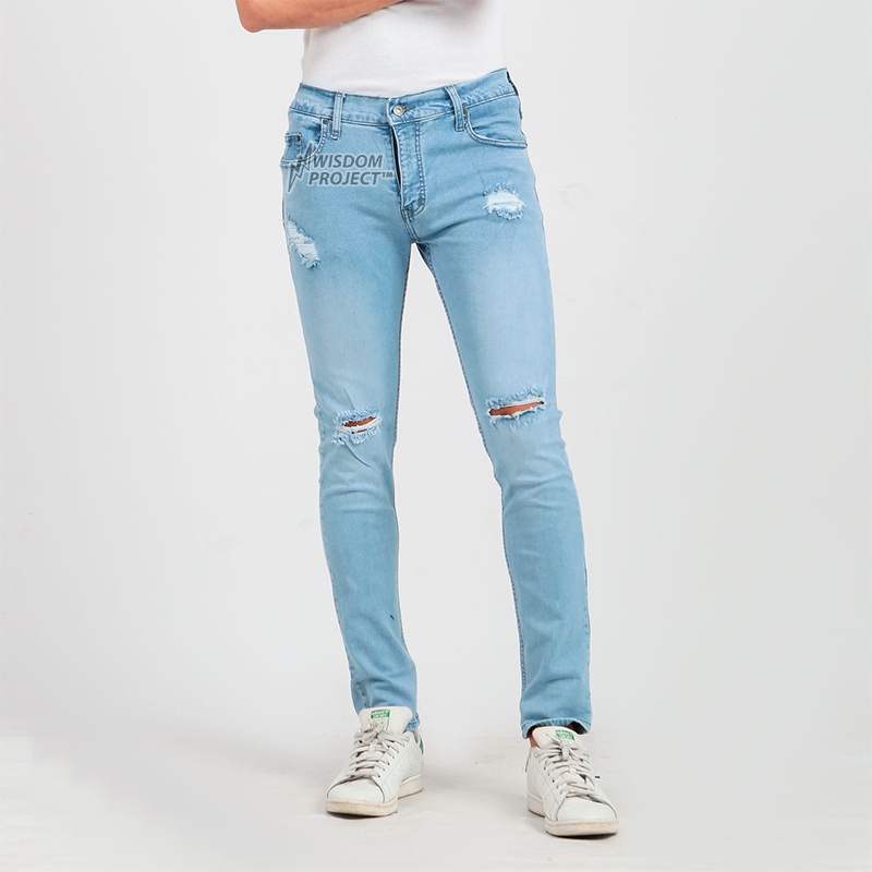 Wsdm Pants Herren Skinny Ripped Jeans Men Blue Sky Premium SBK4 ...