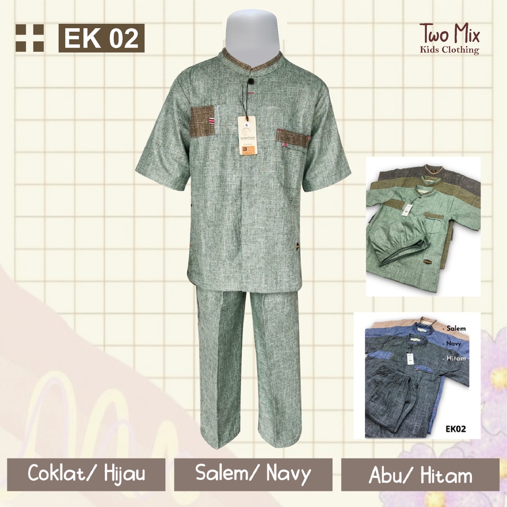 Two Mix - Raya Collection 2024 - Ramadan Men's Koko Children's Clothes Set 1-15 Years EK02 ...