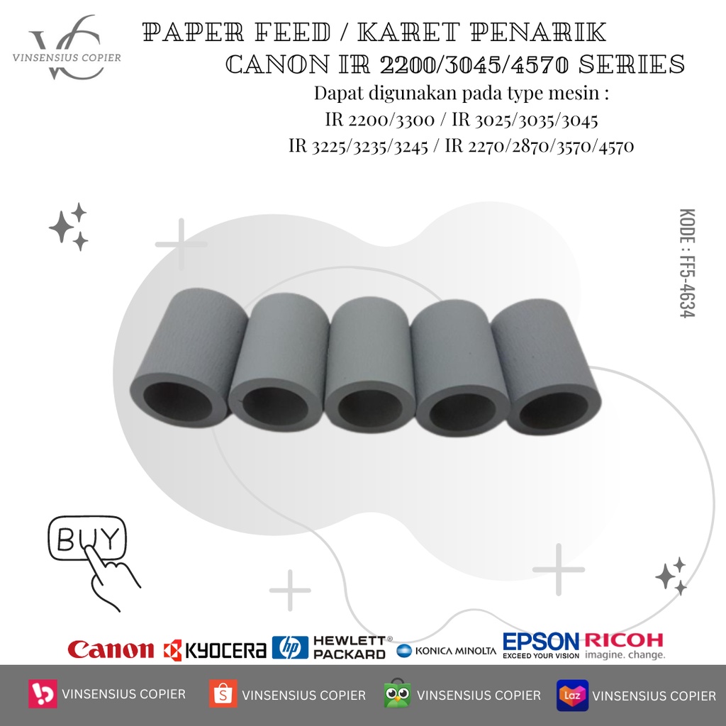 Paper FEED ROLLER SEPARATION (GARET WARNING) IR 3300/4570 SERIES (FF5 ...