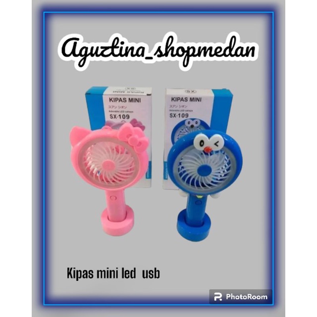 USB LED FAN Mini FLASHLIGHT / CUTE HAND FAN / CHARACTER LED HANDLE Mini ...