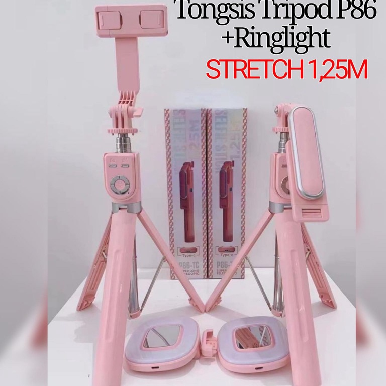 Most SELLING!. Tripod Tongsis P86 130Cm 3in1 Bluetooth Remote Selfie ...