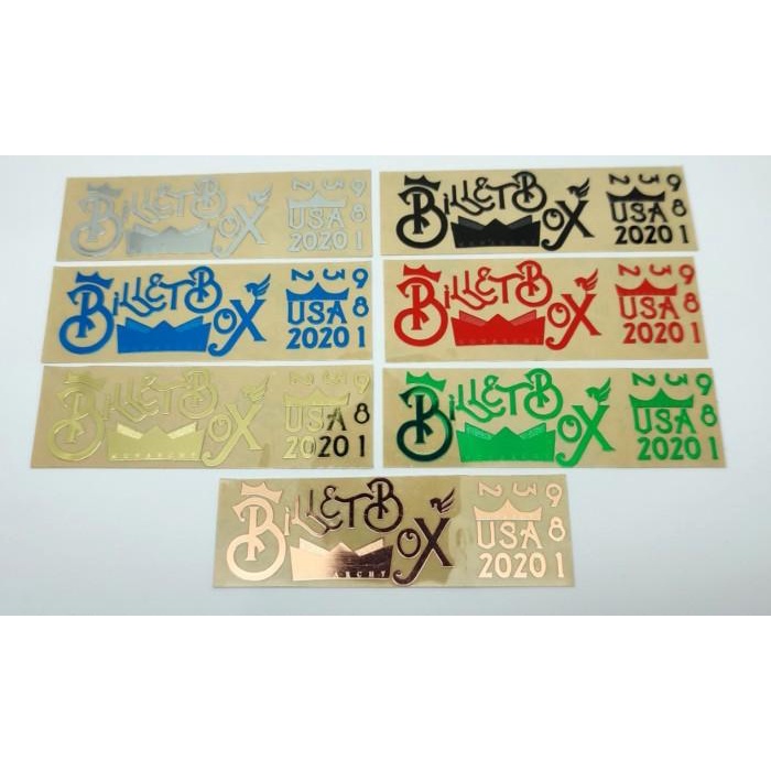 Monarchy Box Billet Embossed Metal Sticker | R4c | Pure Nickel | Shopee ...