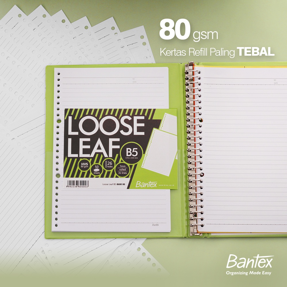 Bantex Loose Leaf B5 80 gsm Refill Paper Binder | Shopee Philippines