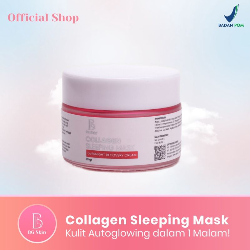 Collagen sleeping mask BG SKIN // collagen sleeping mask beauty glow ...