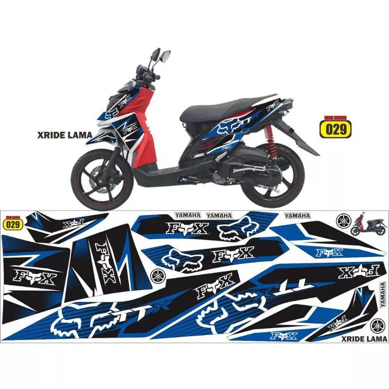 Yamaha X-Ride motorbike accessories sticker striping variations xride ...
