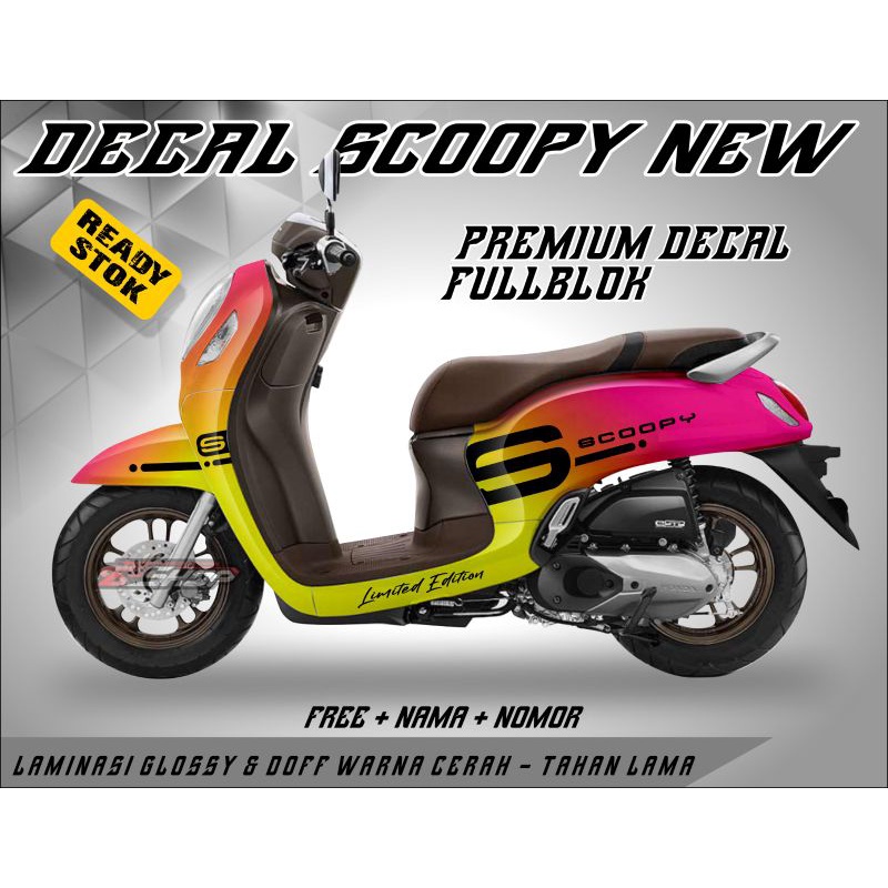 Honda scoopy new full body decal variation sticker, new scoopy decal ...