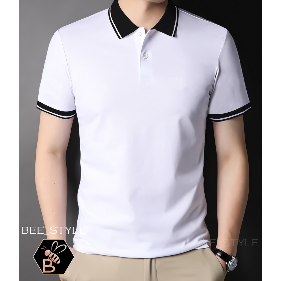 FRIENDLY PRICE Bee Combination Plain Polo Collar T-Shirt / Men's Plain ...