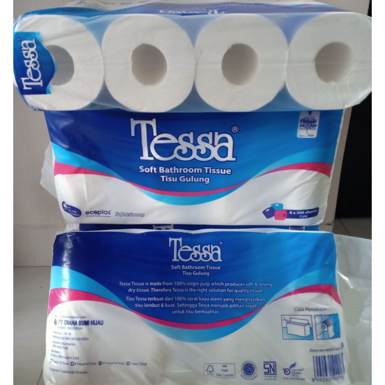 Updated.. Tessa TOILET TISSUE 8roll/TISSUE soft bathroom tesa 8roll ...
