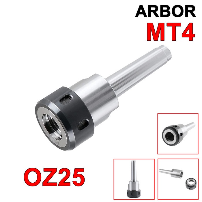 Arbor MTB4 OZ25 Collet Chuck OZ 25 Morse Taper MT 4 Milling Shank MTB ...