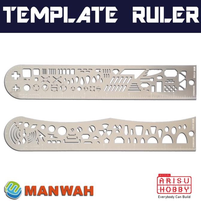 Manwah Craft Tool Ruler Template Ruler Scribing Masking Panel Line ...