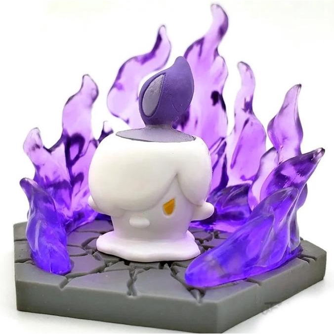 Gacha/gashapon Pokemon Diorama Collection Fighting VS Ghost - Litwick ...