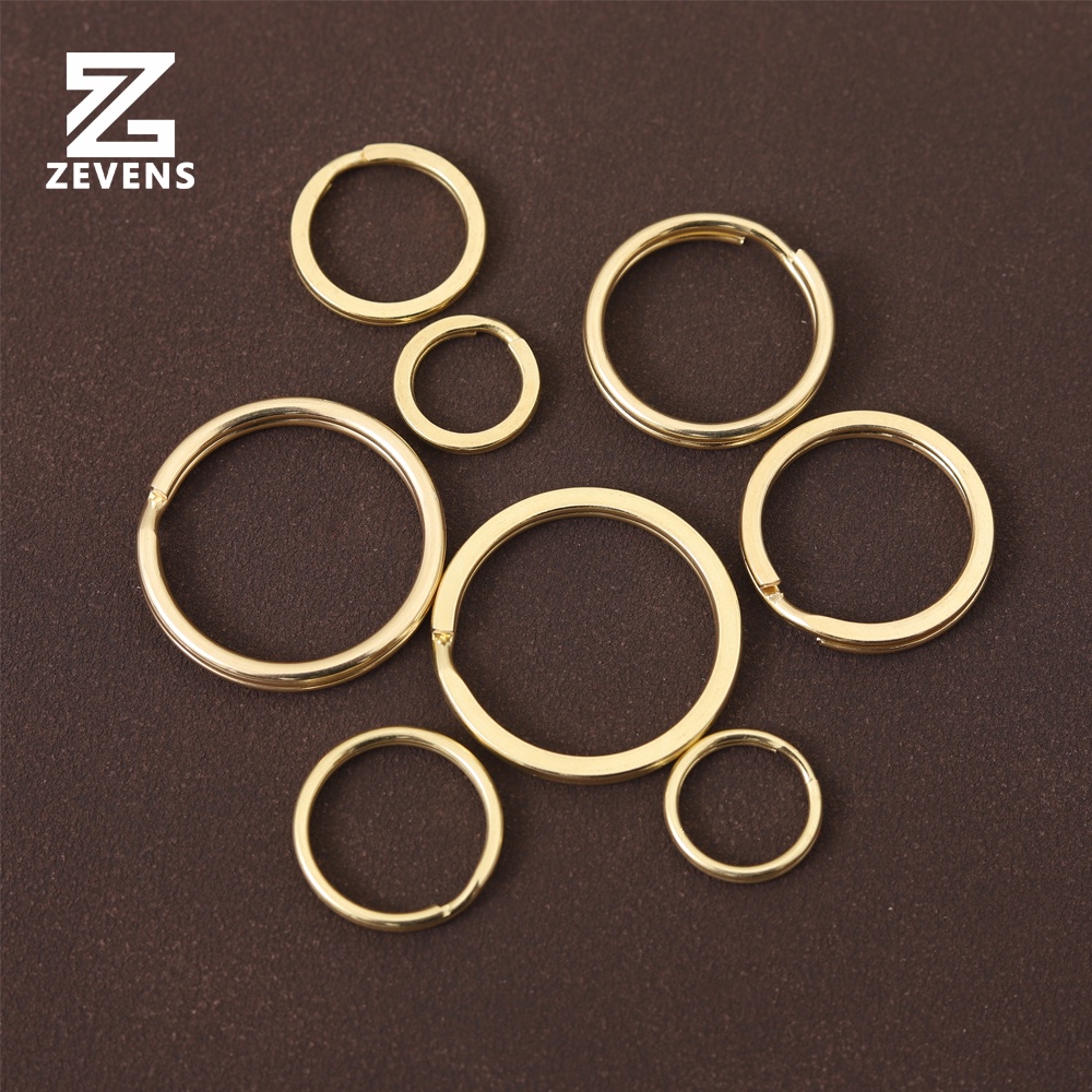 10pcs Pure Copper Key Ring Double Flat Ring Ring Brass Key Ring Key ...
