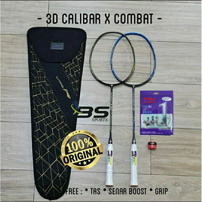 New!! Lining 3D CALIBAR X COMBAT ORIGINAL BADMINTON RACKET!! | Shopee ...