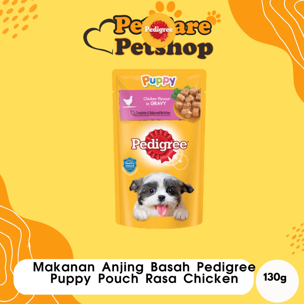 Pedigree Puppy Pouch Chicken Flavor Wet Dog Food 130 gr | Shopee Philippines