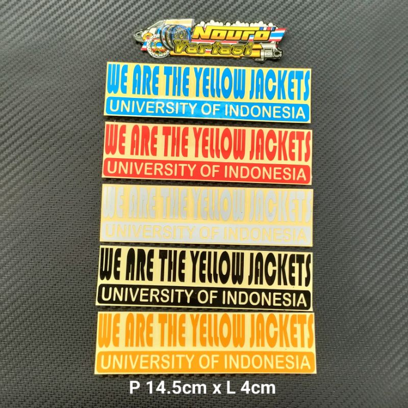 Quality cutting stickers for we are the yellow jackets university of ...