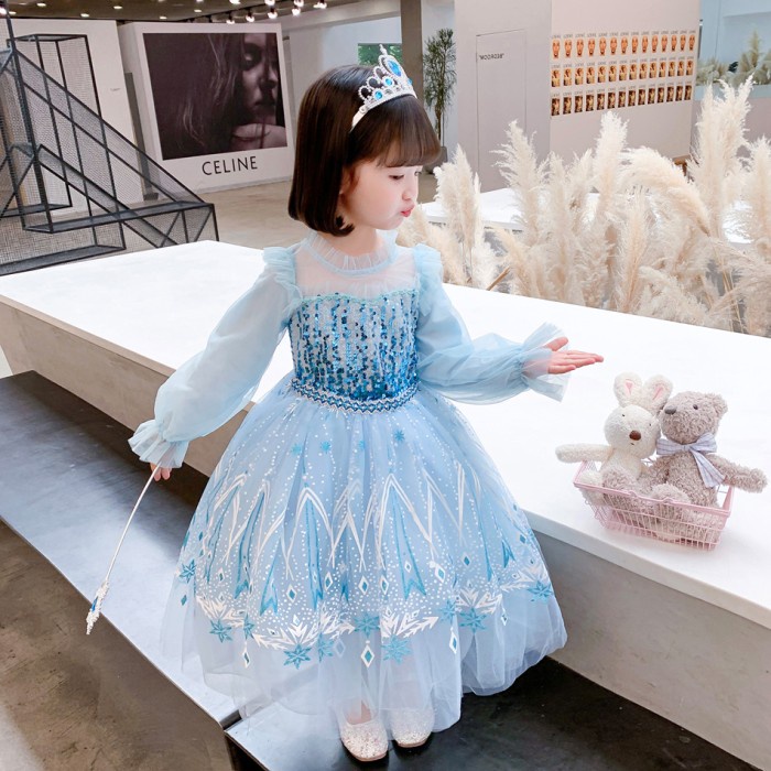 Princess Elsa Frozen Blue Premium Import Birthday Dress Costume 2 ...